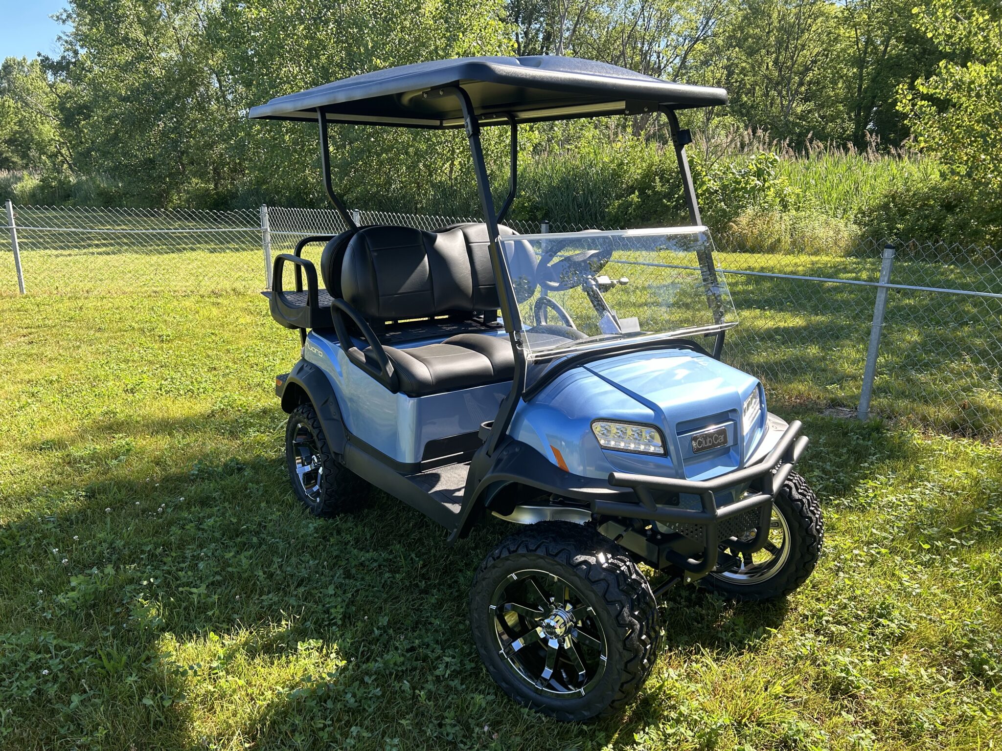 NEW CLUB CAR ONWARD EFI GAS GOLF CART, ICE BLUE - Beaver Creek Golf Carts