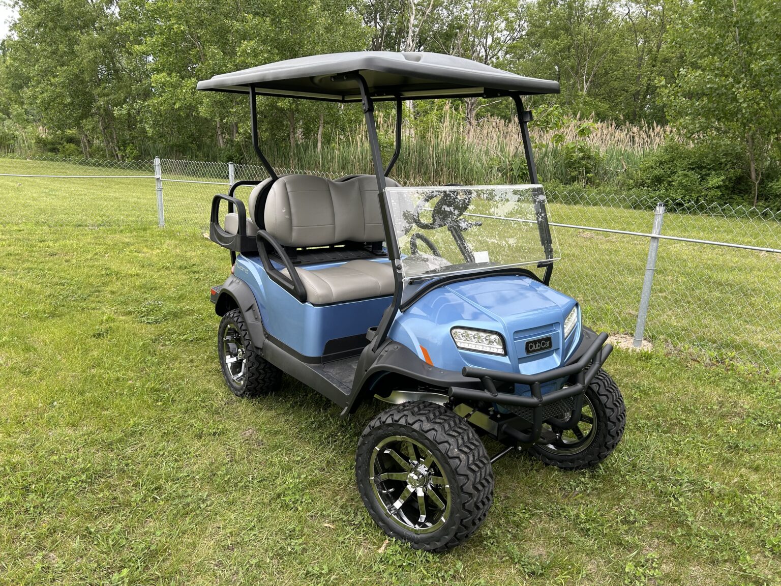 NEW CLUB CAR ONWARD EFI GAS GOLF CART, ICE BLUE - Beaver Creek Golf Carts