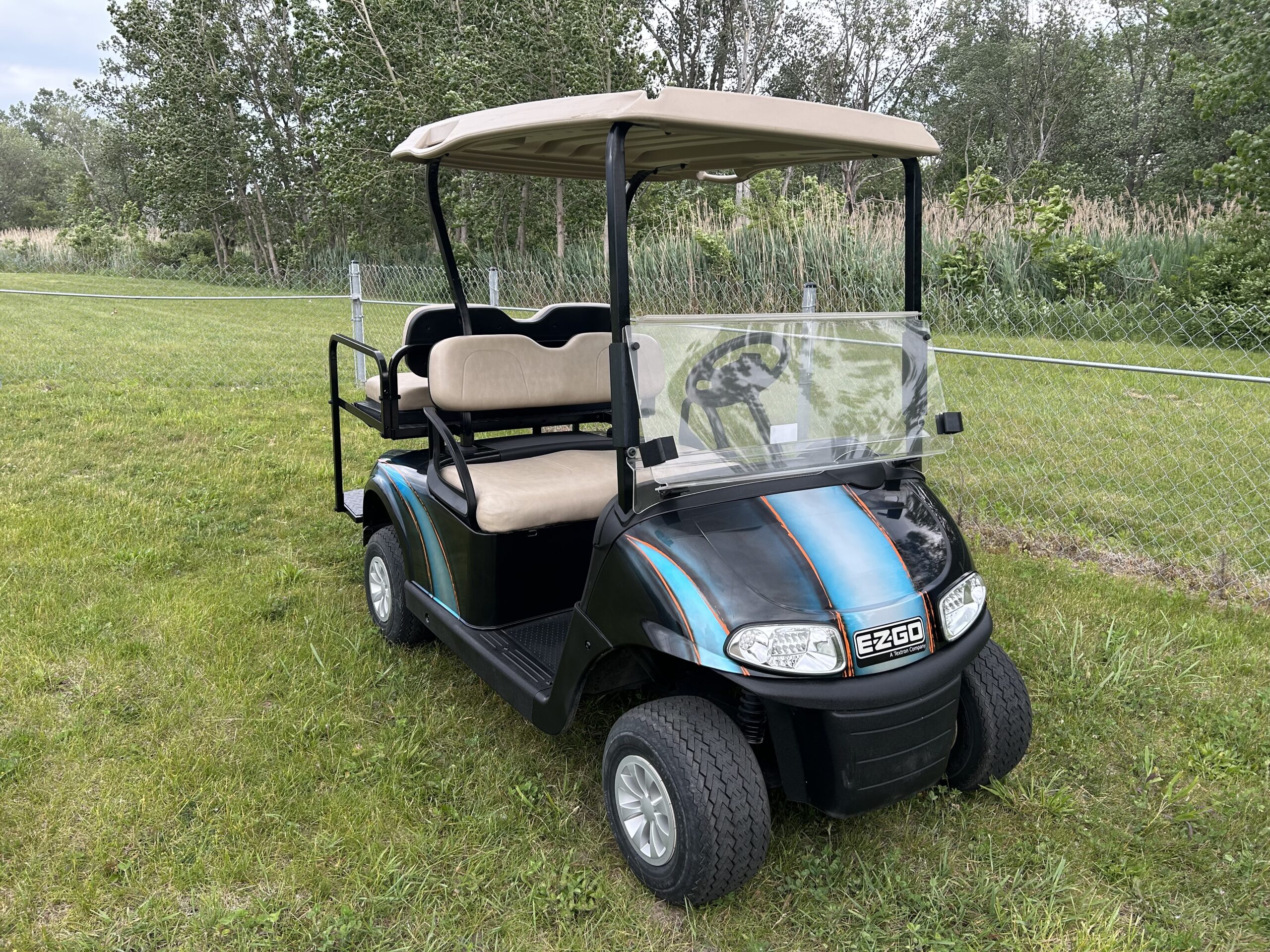 USED 2021 EZGO RXV LI-ION GOLF CART, BAJA SPLASH - Beaver Creek Golf Carts